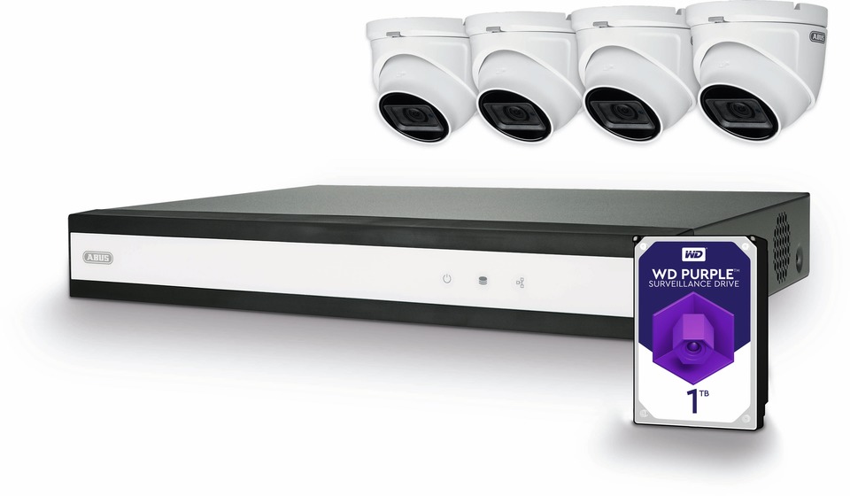 Kit tout-en-un avec 4 caméras analogiques HD
