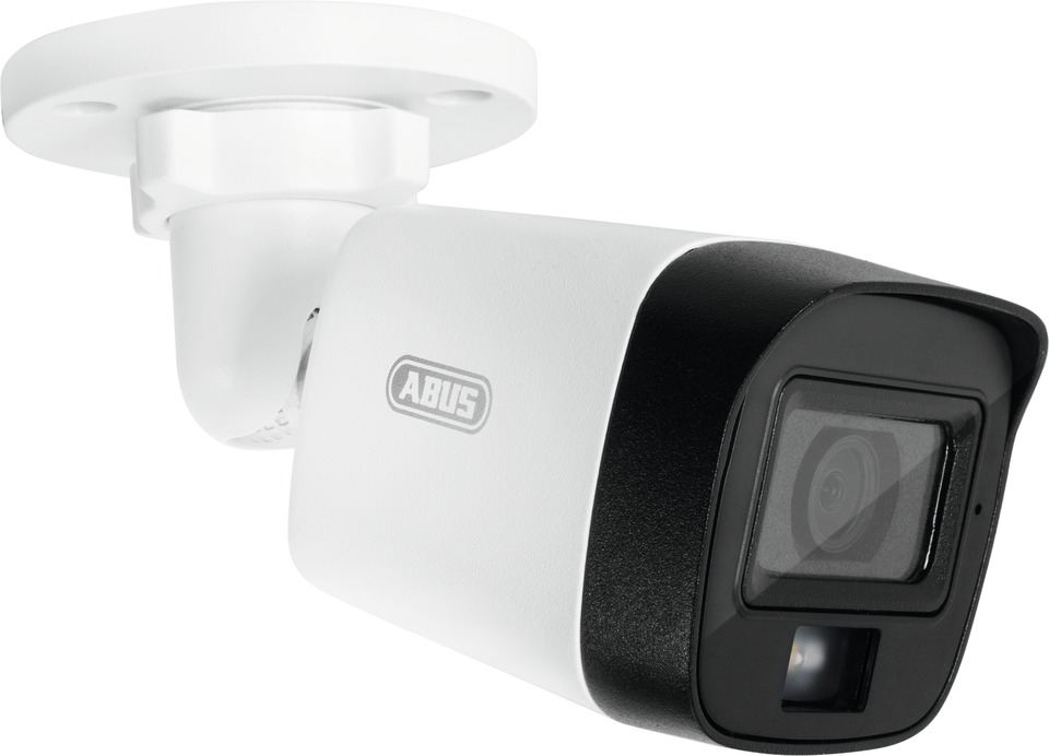 Analog surveillance camera from ABUS with integrated white light and IR ...