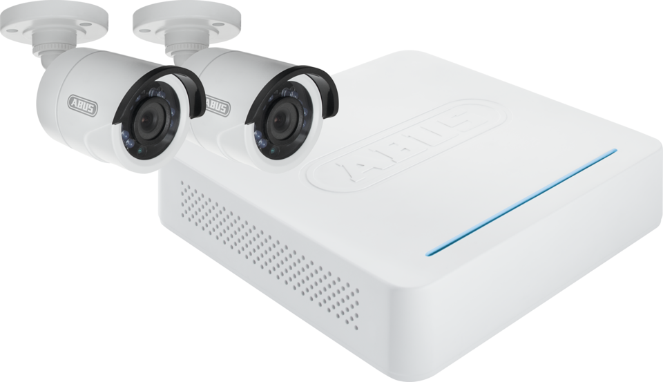 Analogue HD Monitoring Set: 4-Channel Video Recorder + 2 Outdoor Cameras