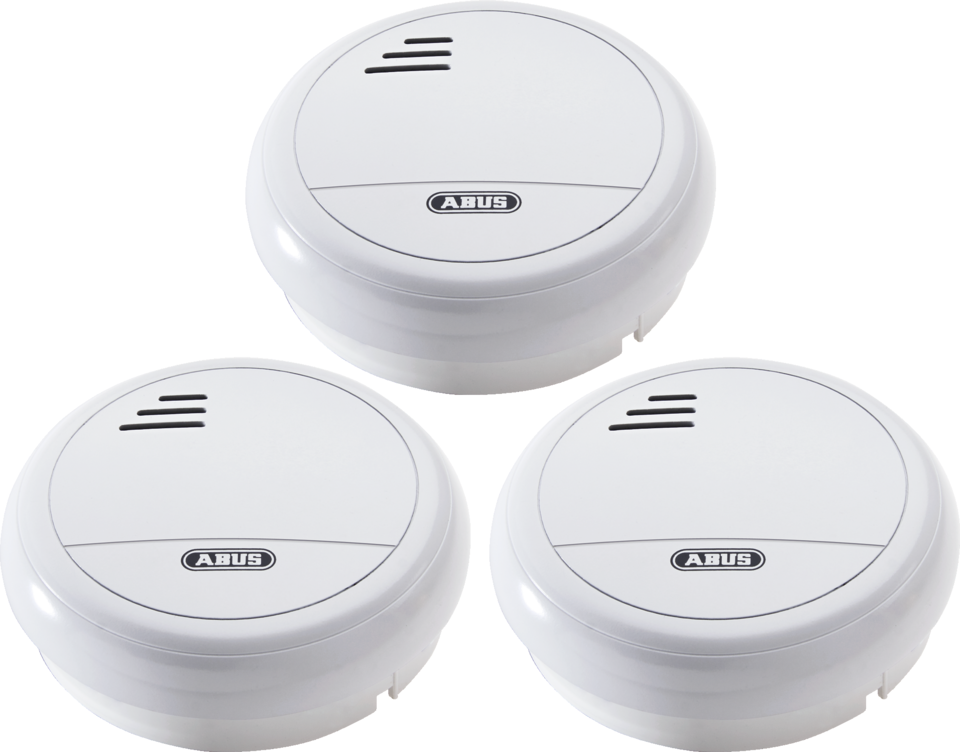 ABUS Smoke Detector, Lithium, Set of 3