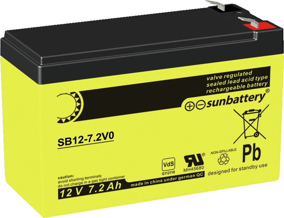 VdS Battery, 12 V, 7.2 Ah